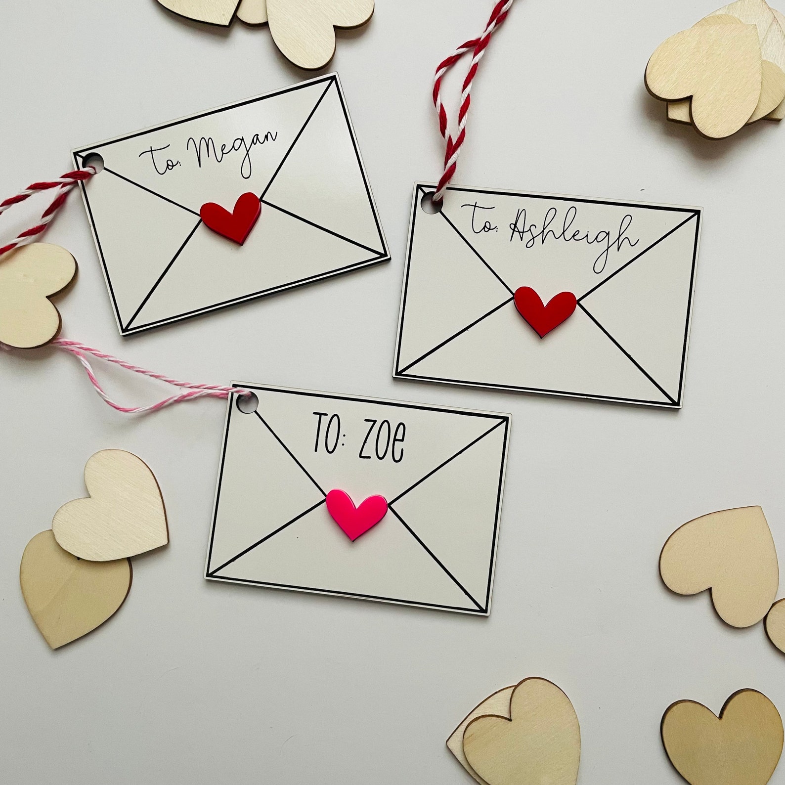 Personalized Valentines Day Envelope Gift Tag Valentines Day - Etsy
