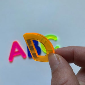 Acrylic Neon Alphabet and Numbers Learning Tool, Homeschool, Child Room ...