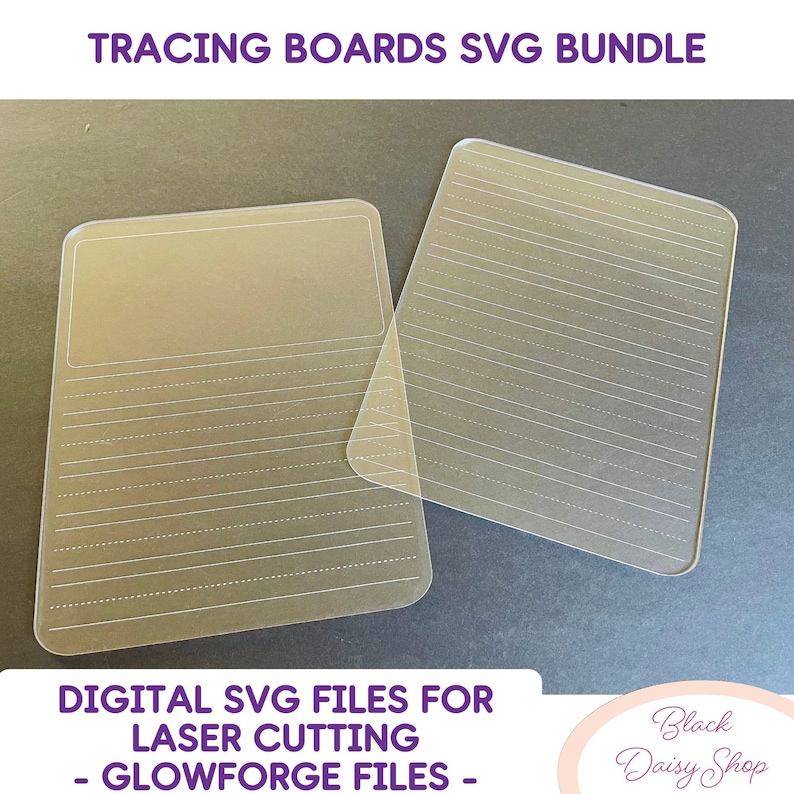 Tracing Board SVG Bundle: Letters, Numbers, Shapes (digital Cut File ...