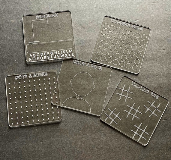 Bundle Set Reusable Board Games Dry Erase Games Travel - Etsy