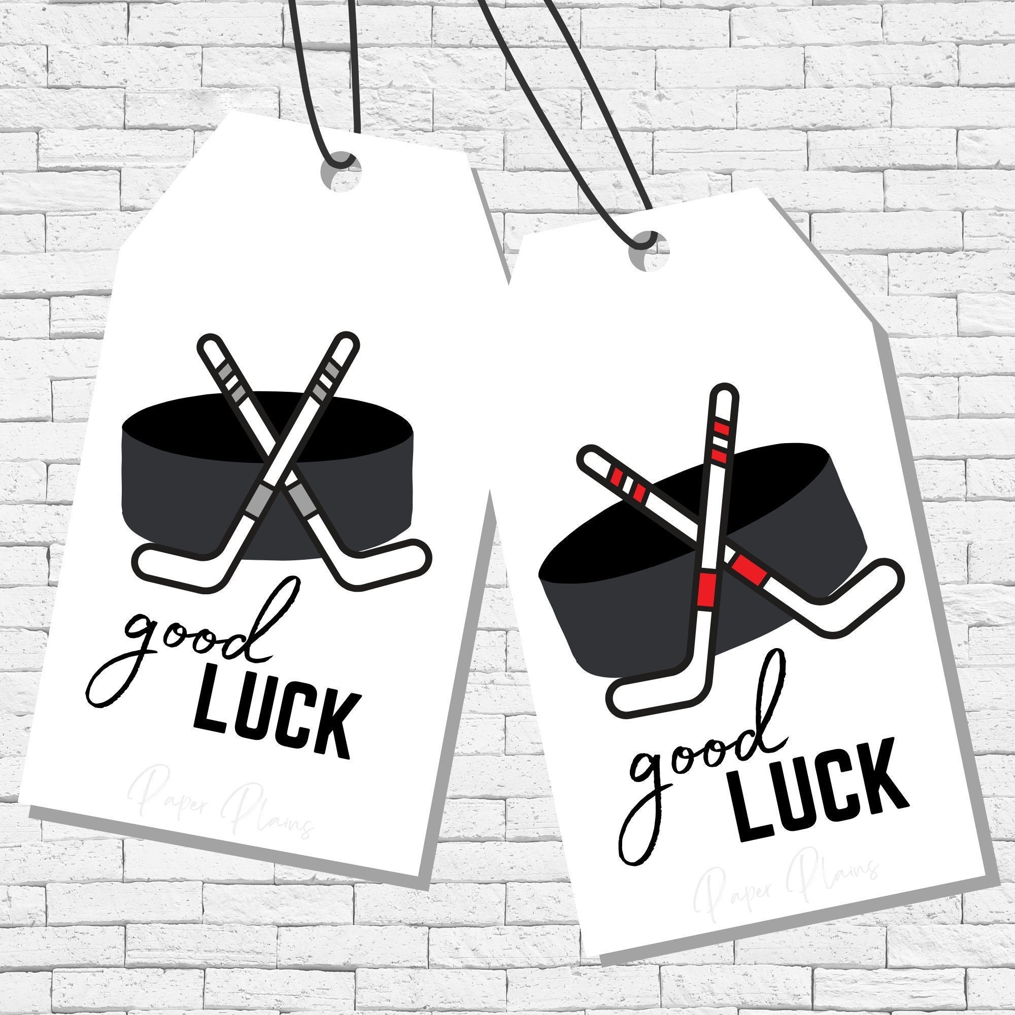 Printable Hockey Good Luck Tags, Cute Team Treat Tag, Team Motivation ...