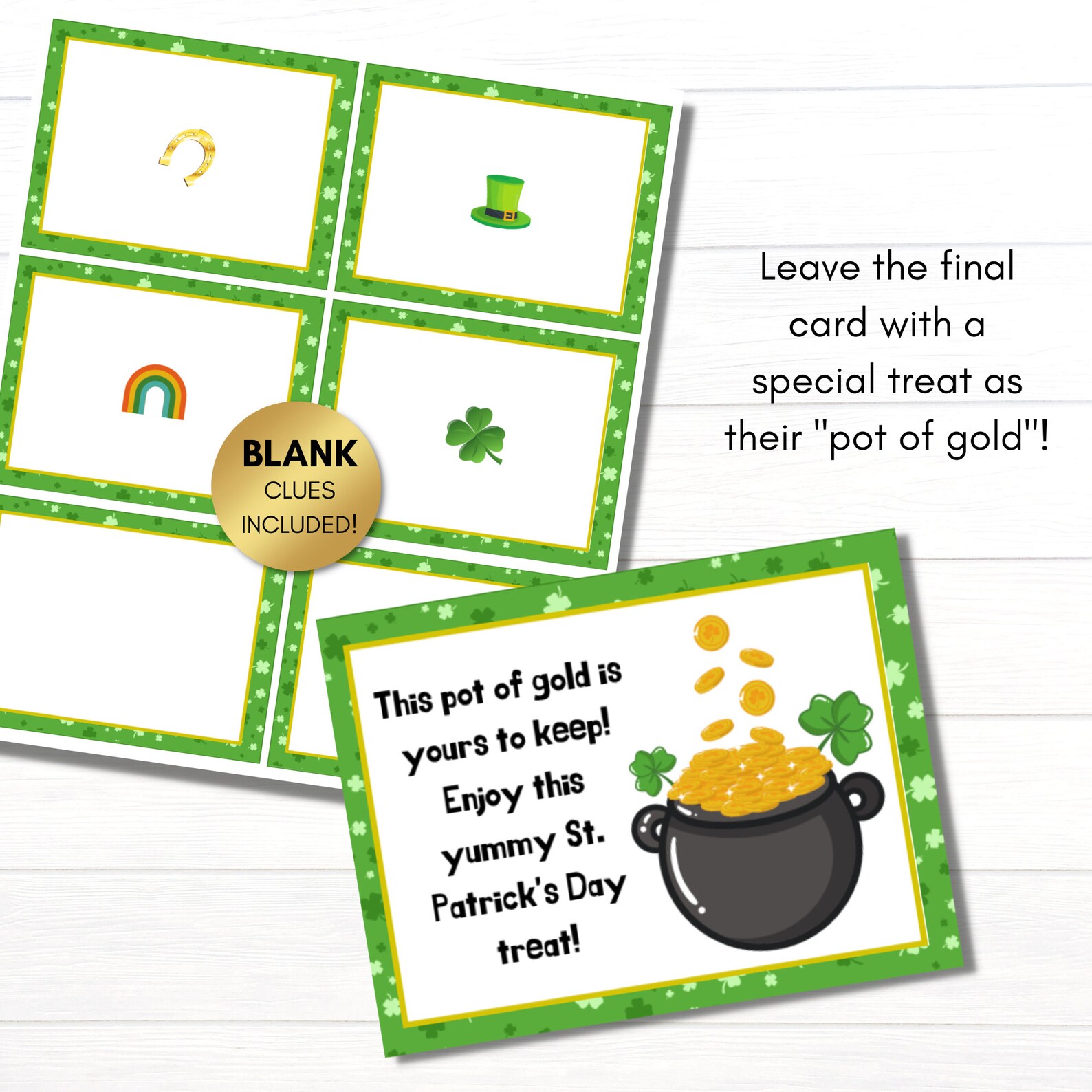 St Patrick's Day Scavenger Hunt Printable, Hunt for Gold St. Patrick's ...