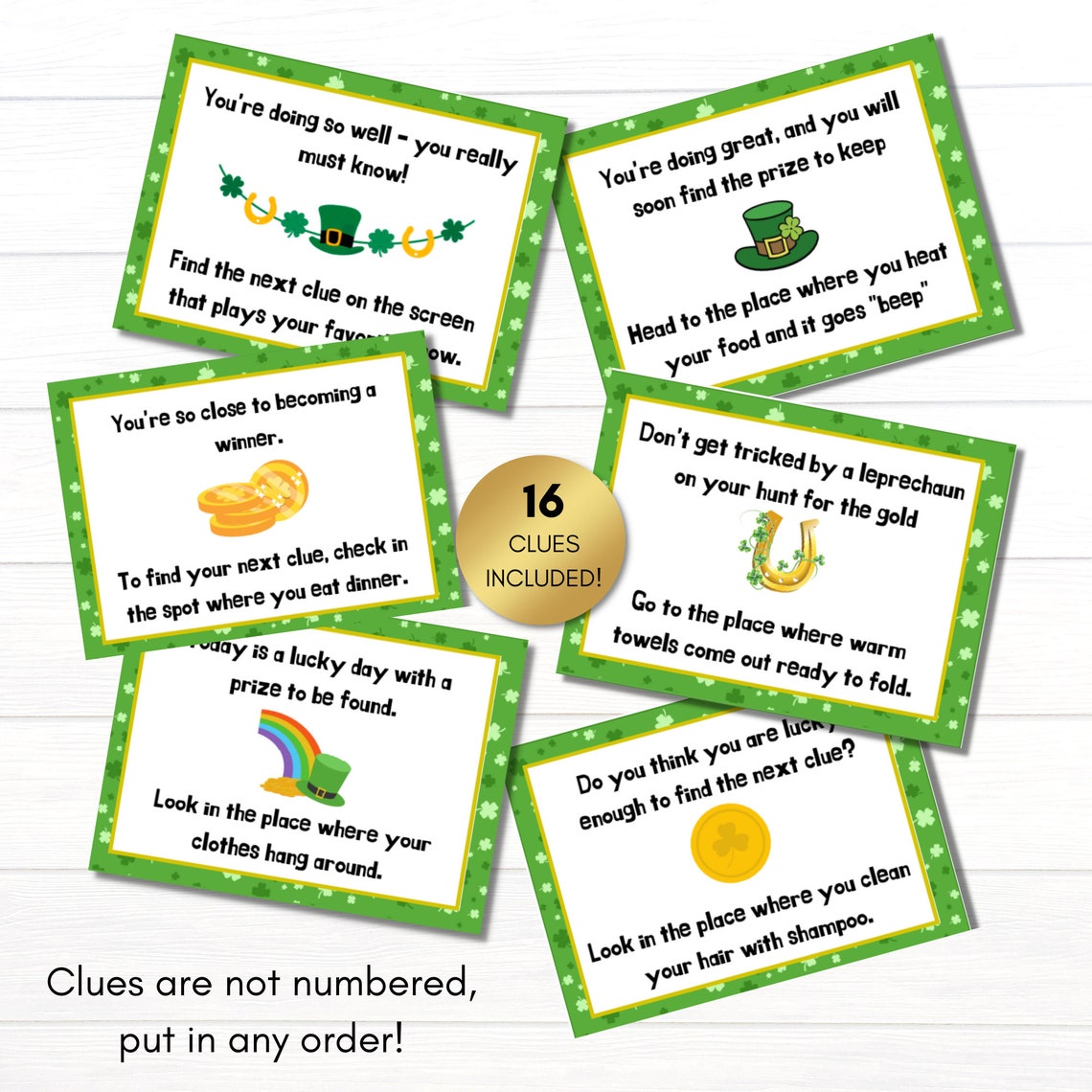 St Patrick's Day Scavenger Hunt Printable, Hunt for Gold St. Patrick's ...