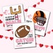 Printable Kids Valentine Exchange Cards, Football Boys Valentines ...