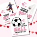 Printable Kids Valentine Exchange Cards, Soccer Boys Girls Valentines ...