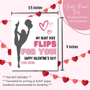 Printable Kids Valentine Exchange Cards, Cheer Girls Valentines, School ...