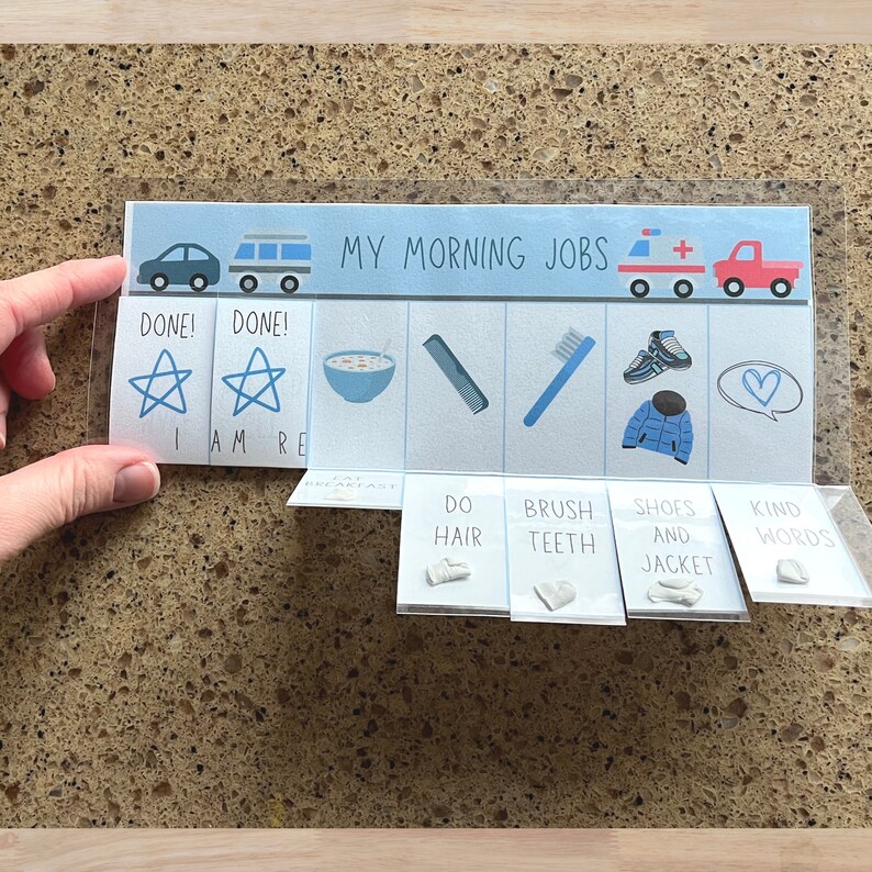 Editable Folding Morning Routine, Canva Template, Printable, Kids Chart ...