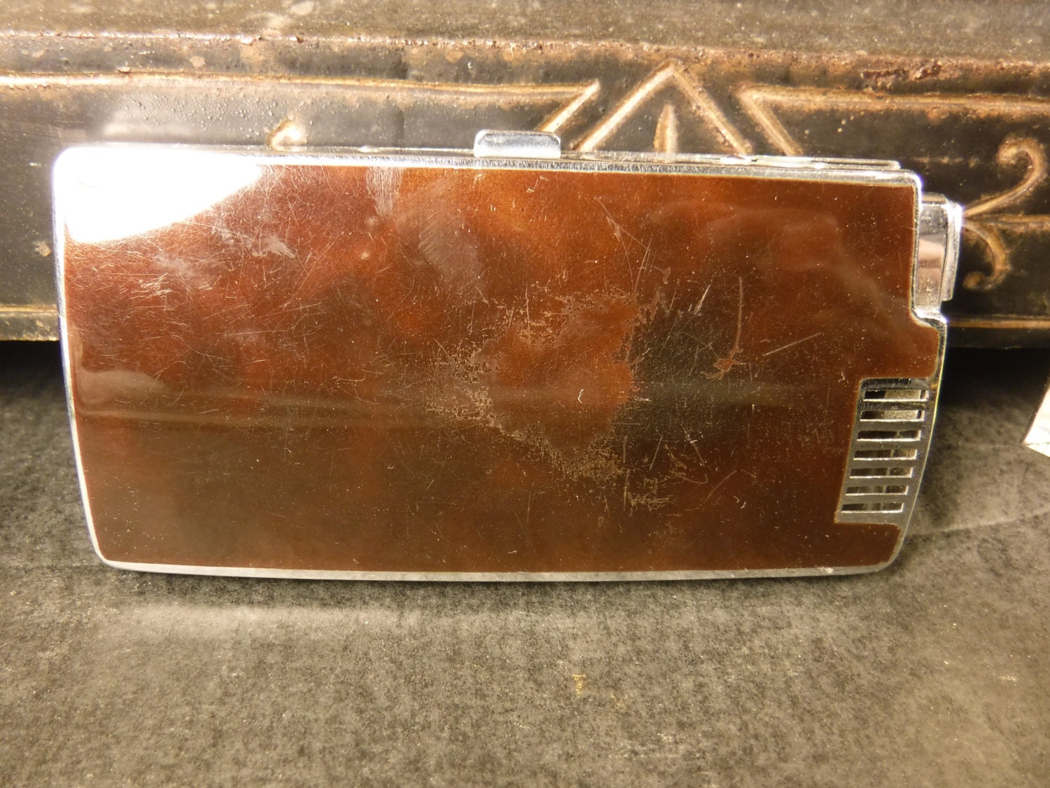 Vintage Cigarette Case and Lighter Faux Tortoise Shell With Original ...