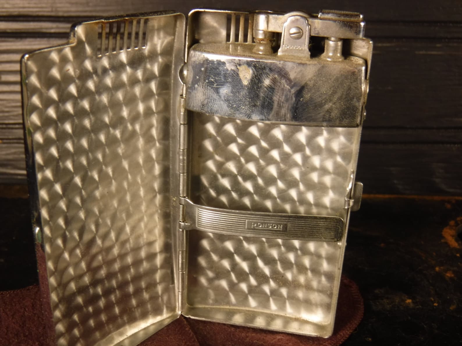 Vintage Cigarette Case and Lighter Faux Tortoise Shell With Original ...