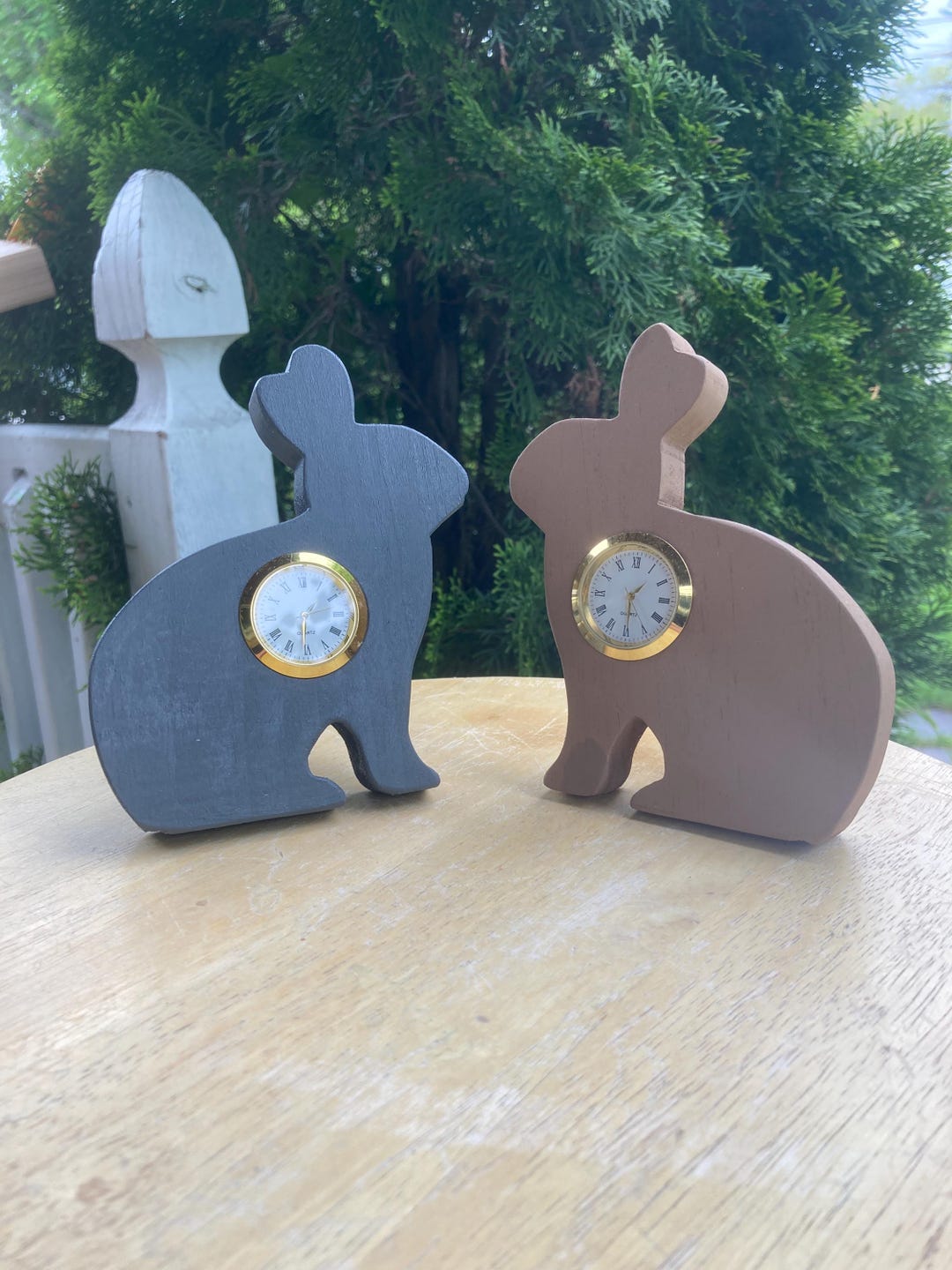 Bunny Clock, Rabbit Clock, Bunny Decor, Rabbit Gift, Spring Decor, Kid ...