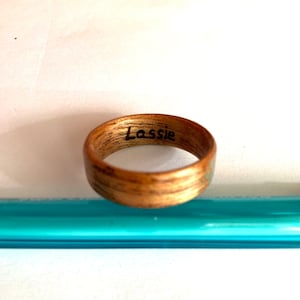 Wood Ring, Bentwood Ring, Personalized Gift, Free Engraving, Handmade ...