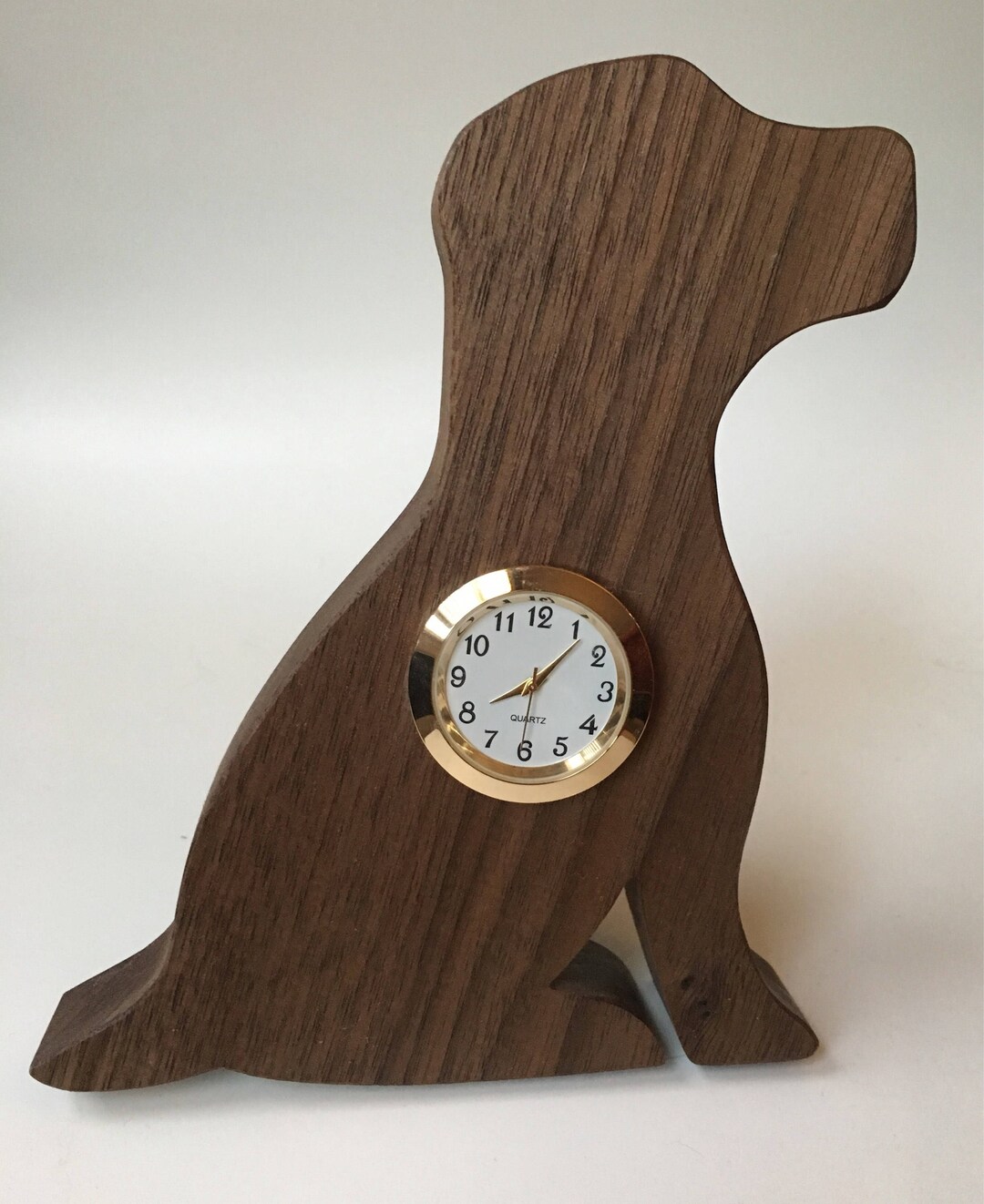 Chocolate Lab Walnut Desk Clock: Handmade Dog Decor, Memorial Gift - Etsy