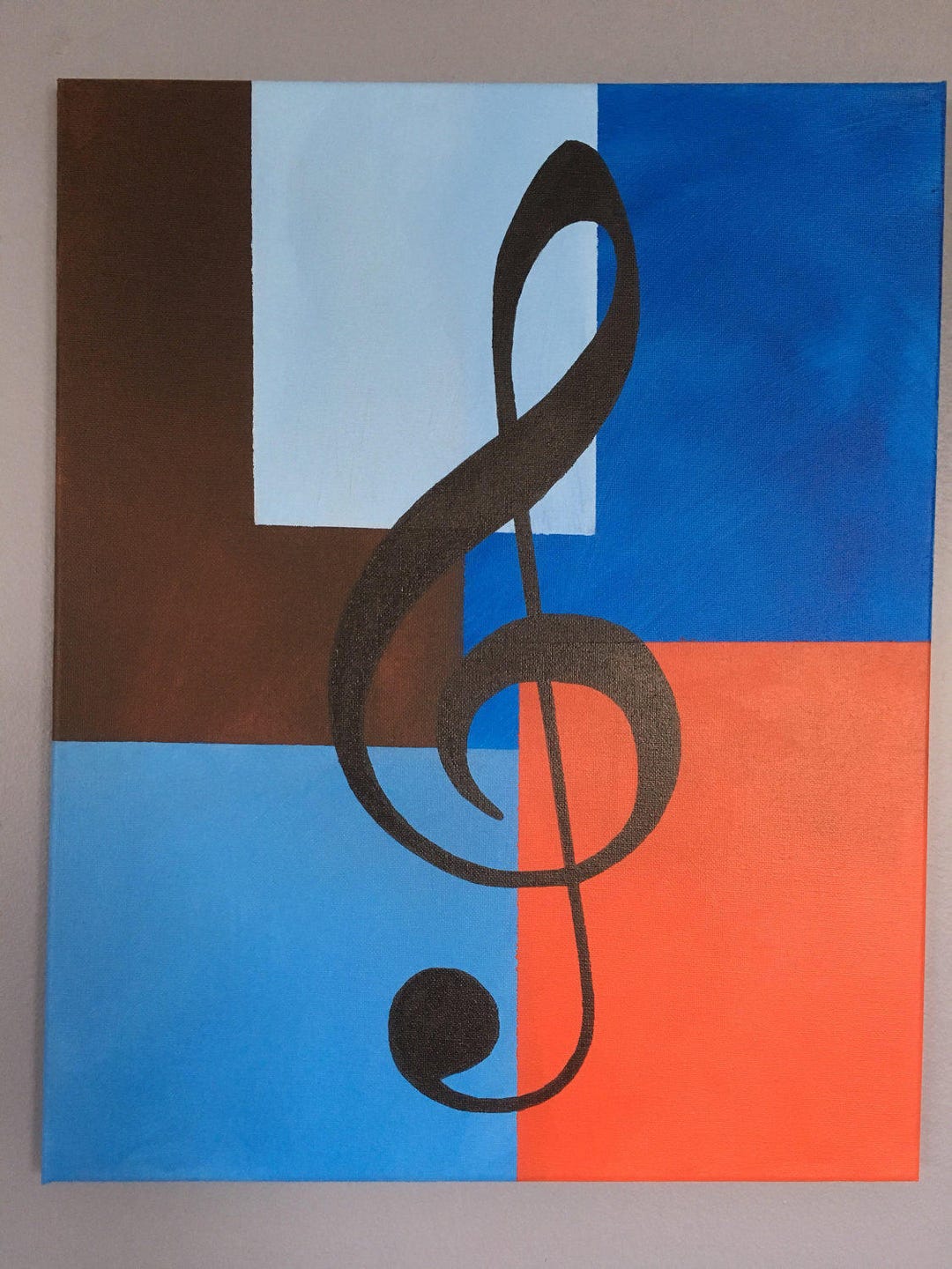 G Clef Music Themed Painting - Etsy