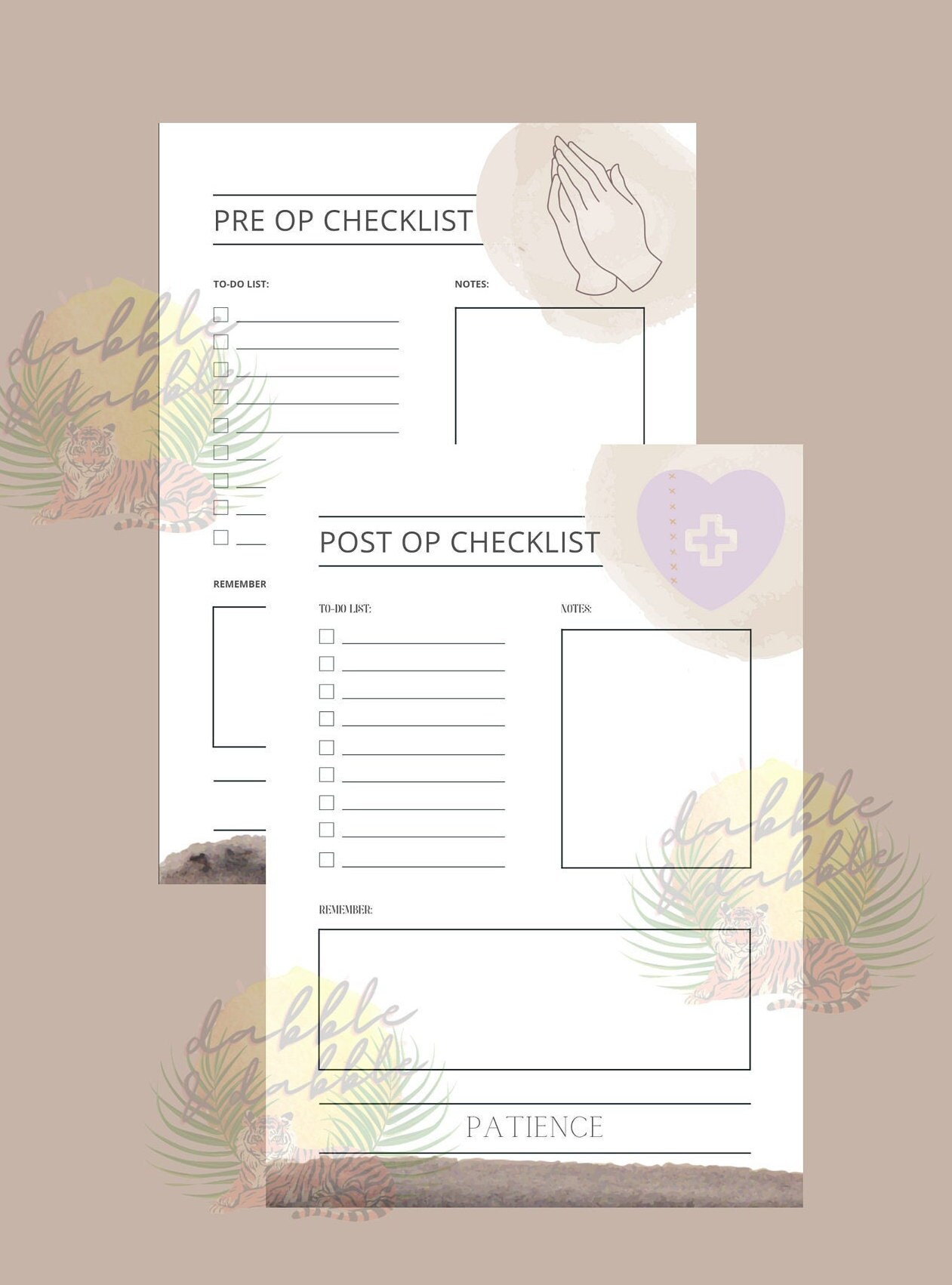 Surgery Journal (printable) - Etsy
