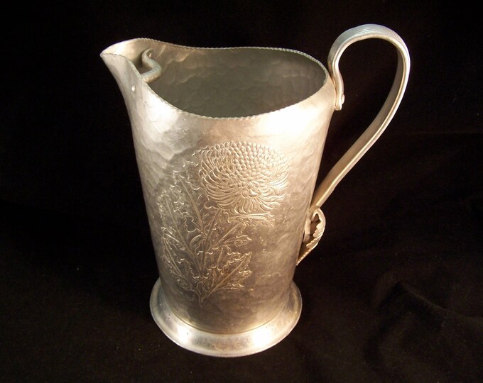 Silver Pitcher Hand Wrought Silverlook 509 Trade Continental Mark - Etsy