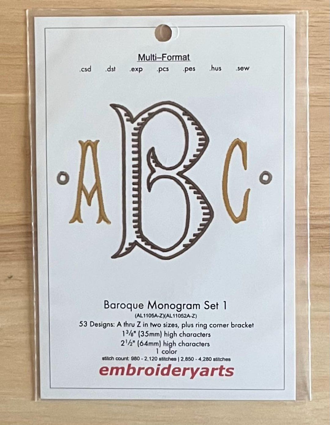 Embroideryarts "baroque Monogram Set 1" - Etsy