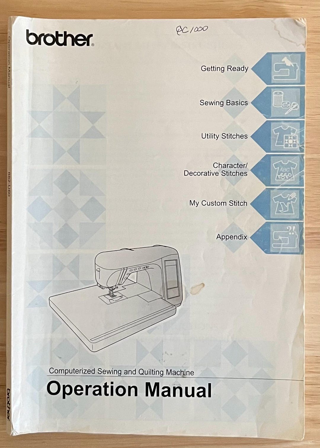 Brother Sewing Machine Model QC1000 Instruction Manual - Etsy