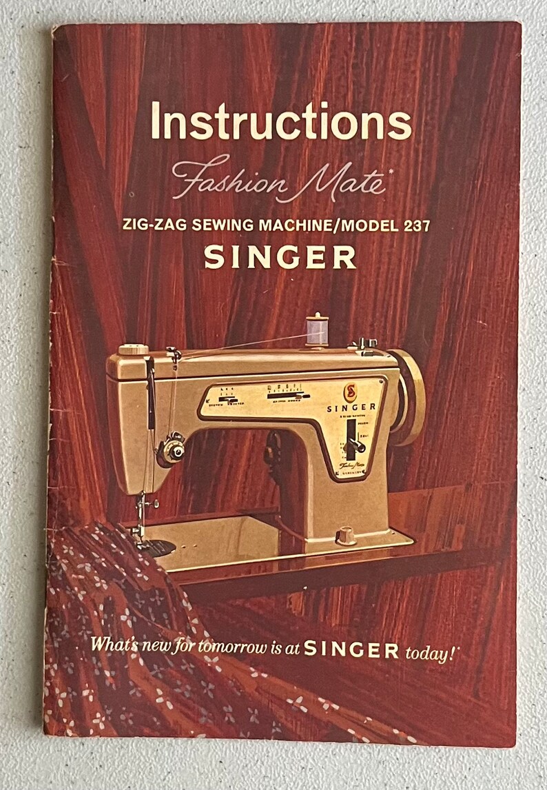 Singer Sewing Machine Instruction Book 237 - Etsy