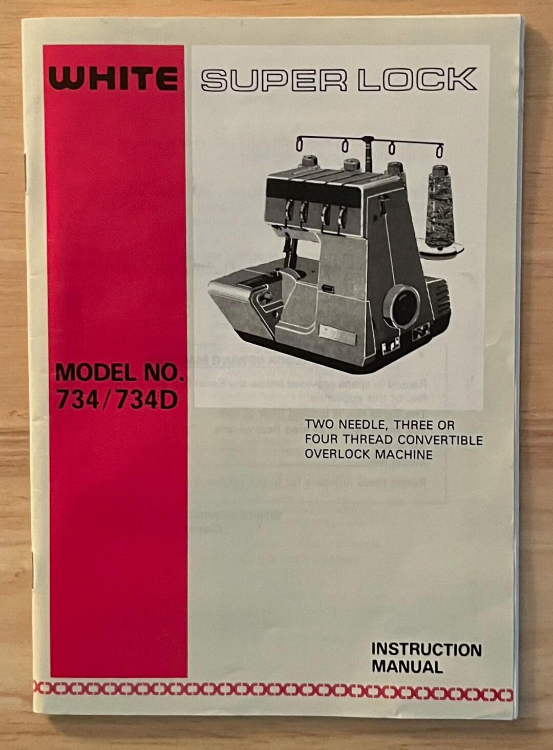 White Model 734 / 734D Super Lock Instruction Manual - Etsy