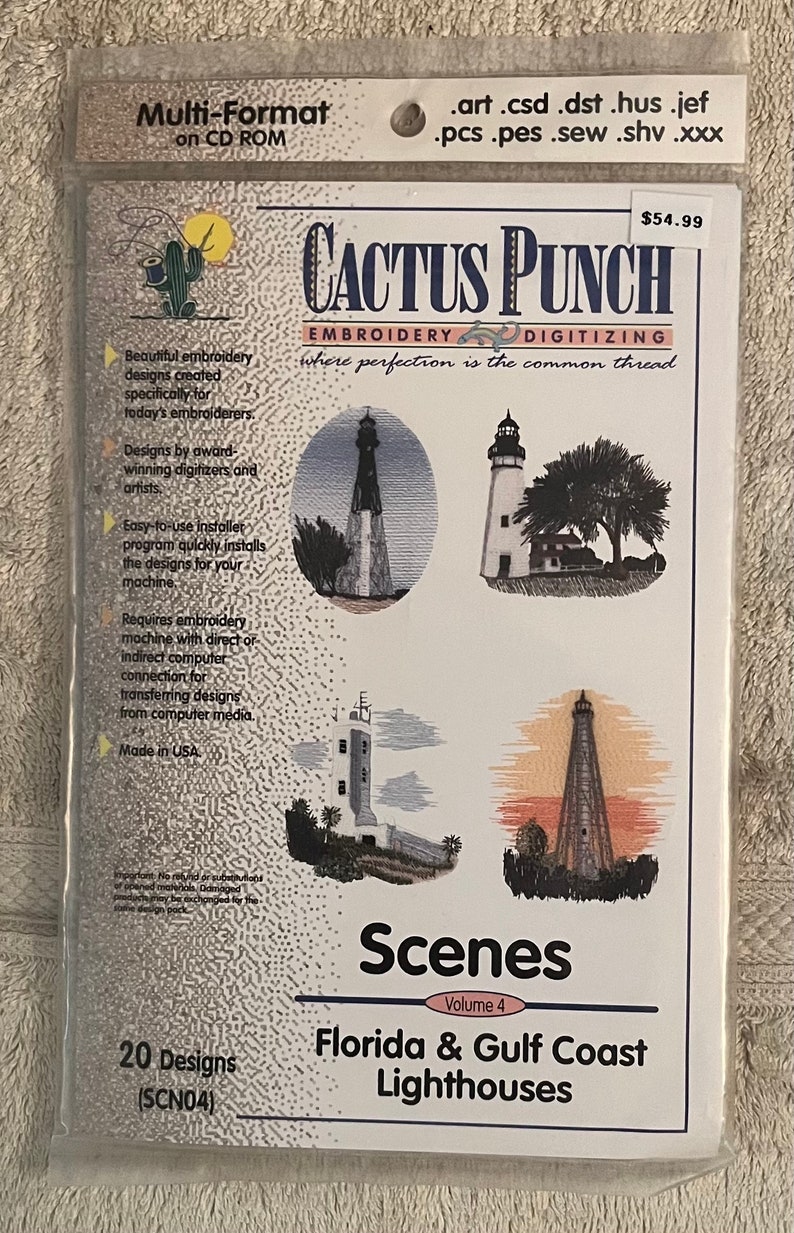 Cactus Punch Embroidery Designs - Etsy