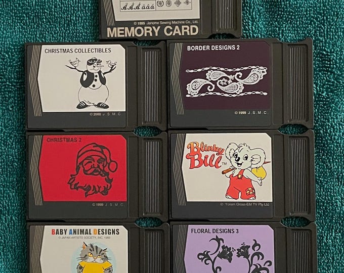 7 Janome Memory Cards - Etsy