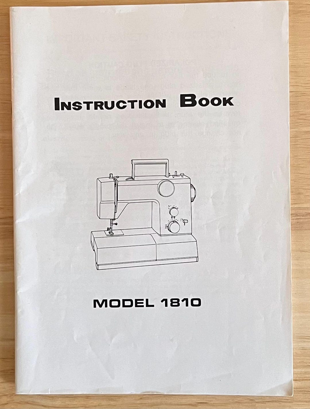 White Sewing Machine Model 1810 Instruction Manual - Etsy
