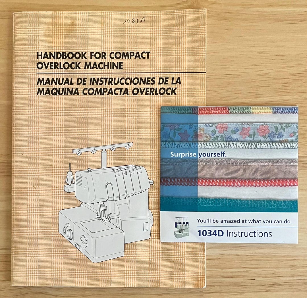 Brother Overlockmachine Model 1034D/1134DW/1134D Instruction Manual and ...