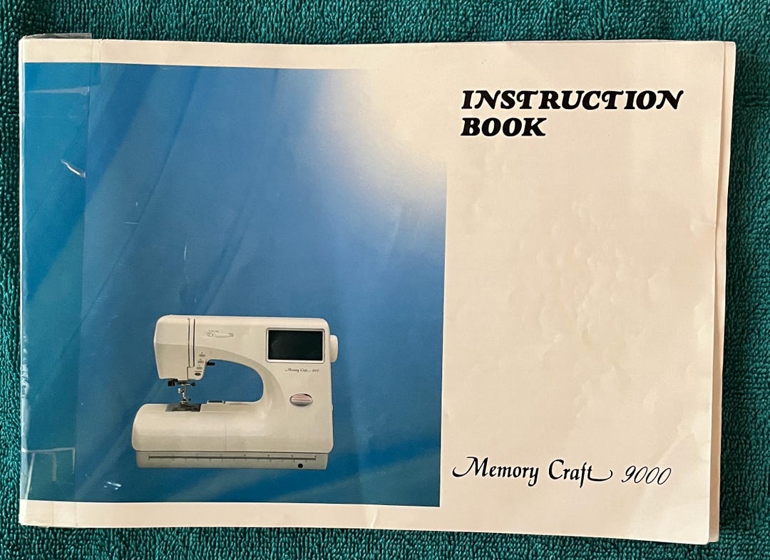 Janome Memory Craft 9000 Sewing/embroidery Machine Instruction Manual ...