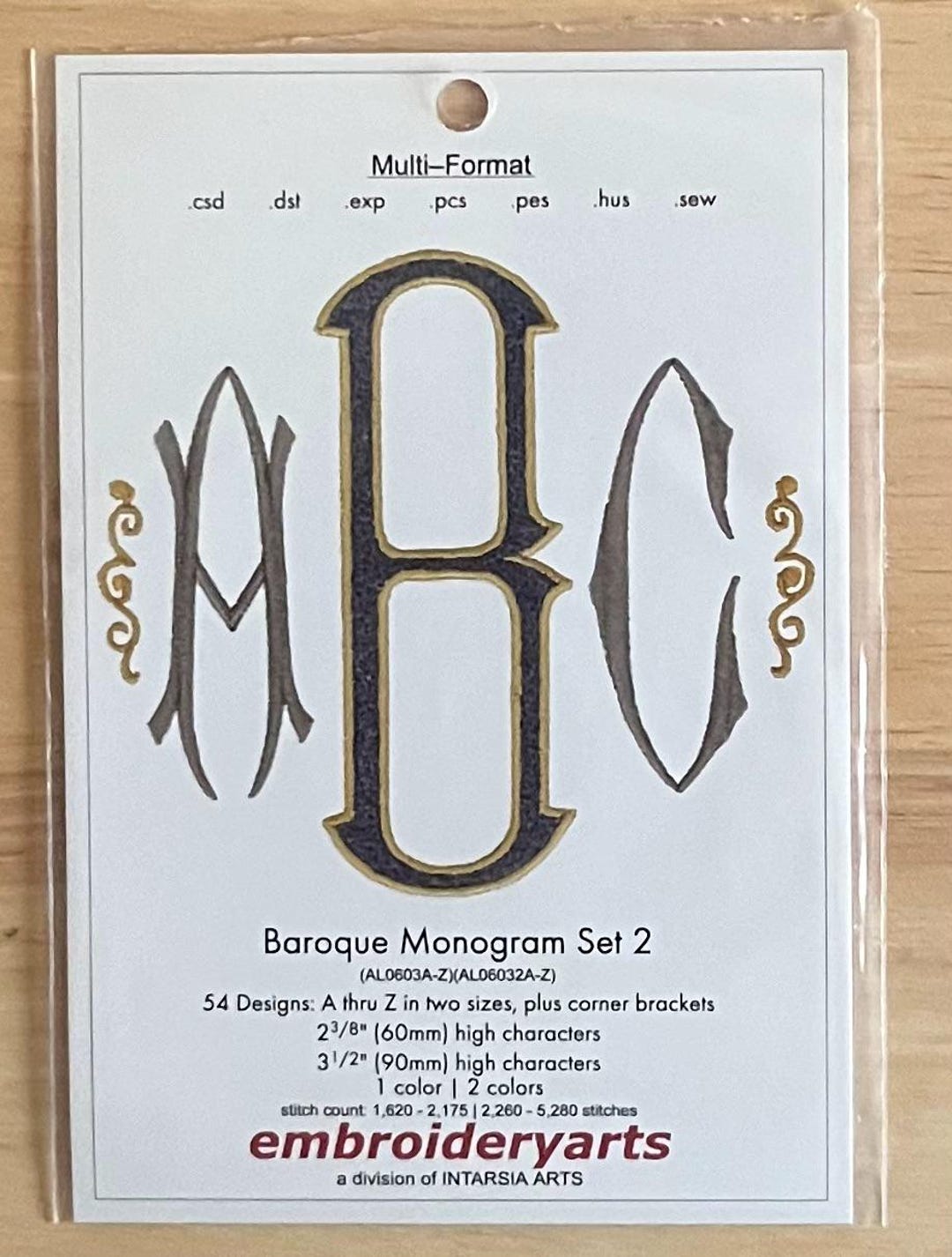 Embroideryarts "baroque Monogram Set 2" - Etsy