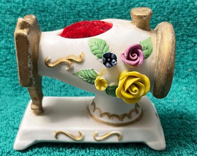 Ceramic Floral Sewing Machine Pin Cushion - Etsy