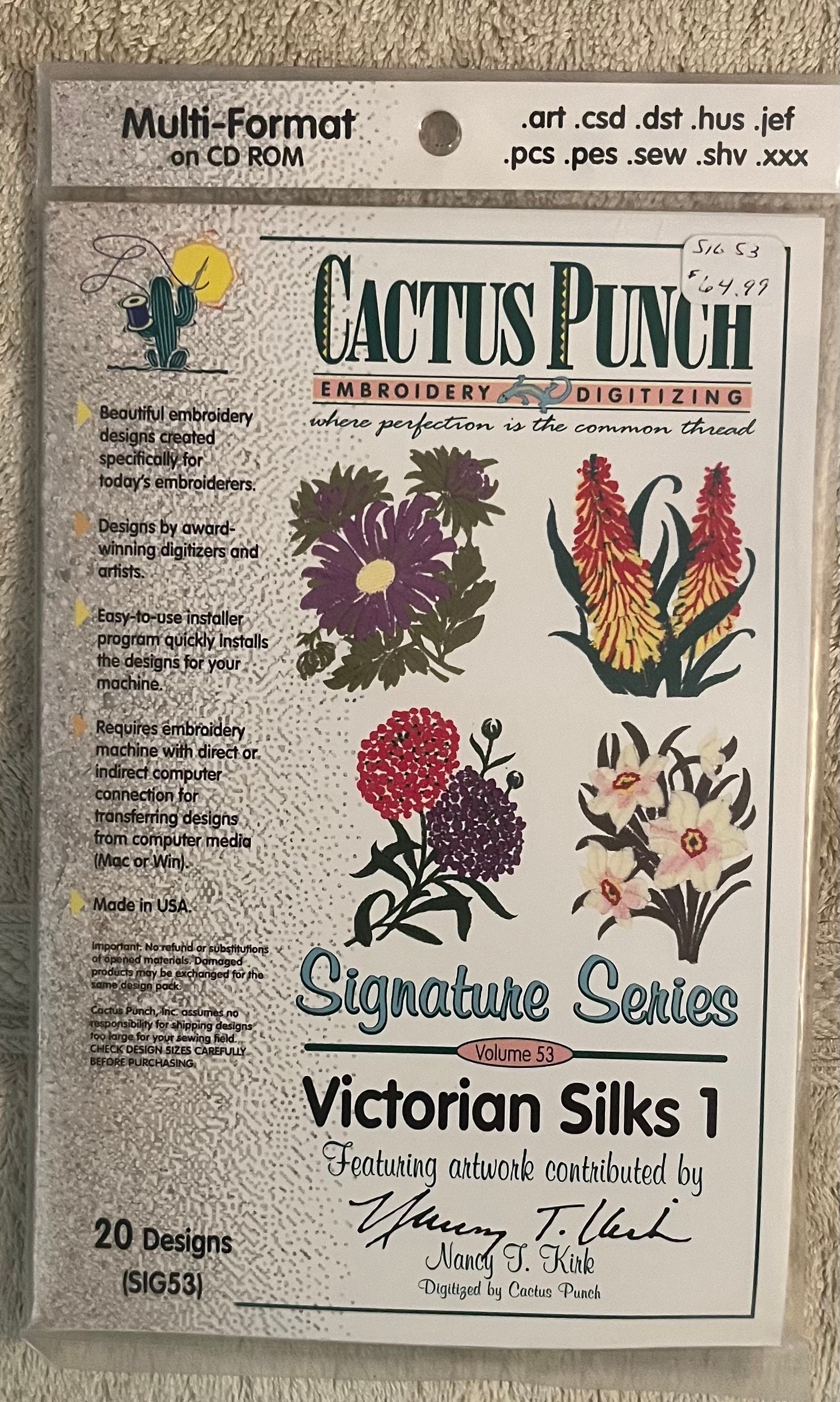Cactus Punch Embroidery Designs - Etsy