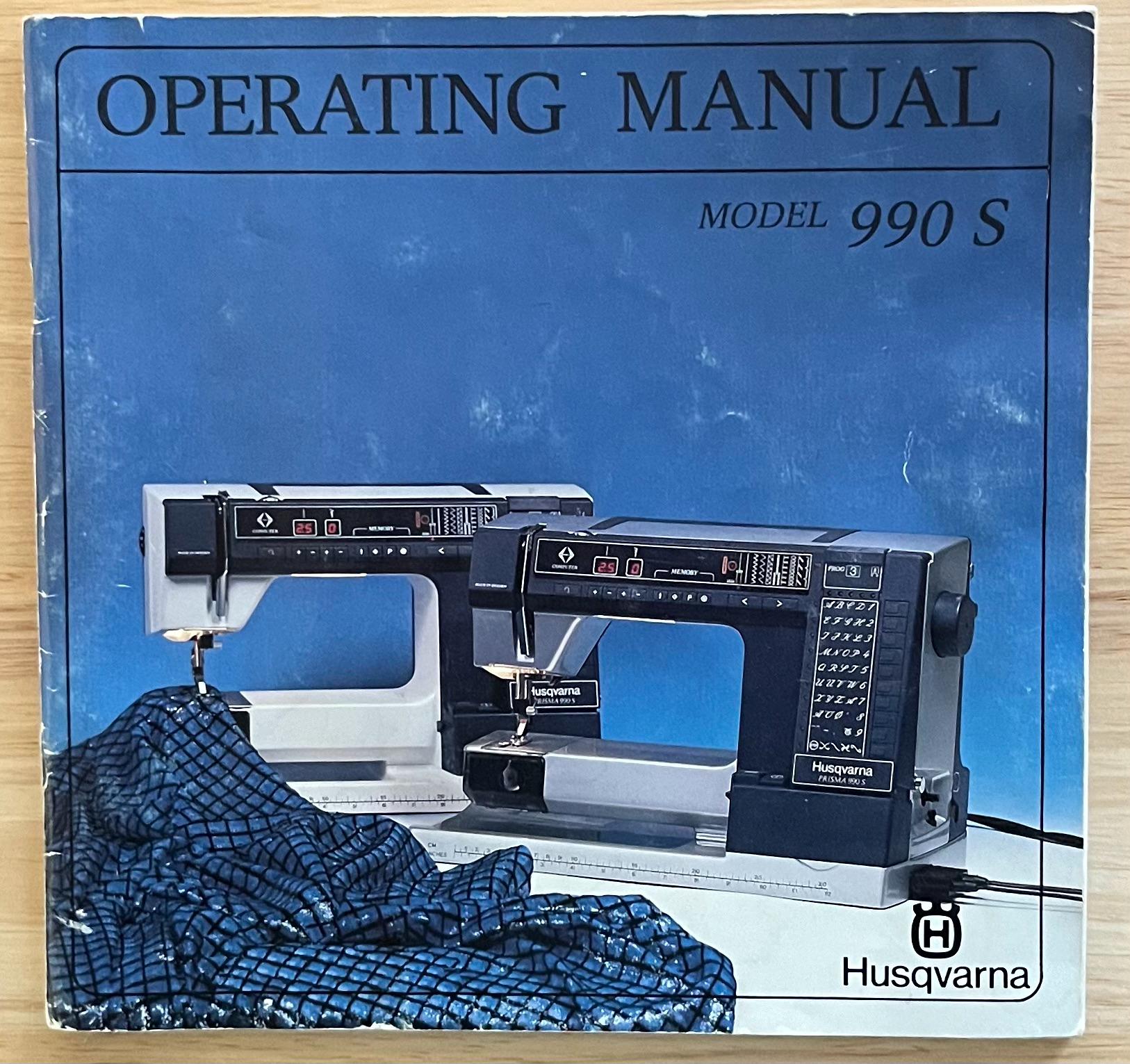Viking Husqvarna Sewing Machine Instruction Manual Model 990S - Etsy