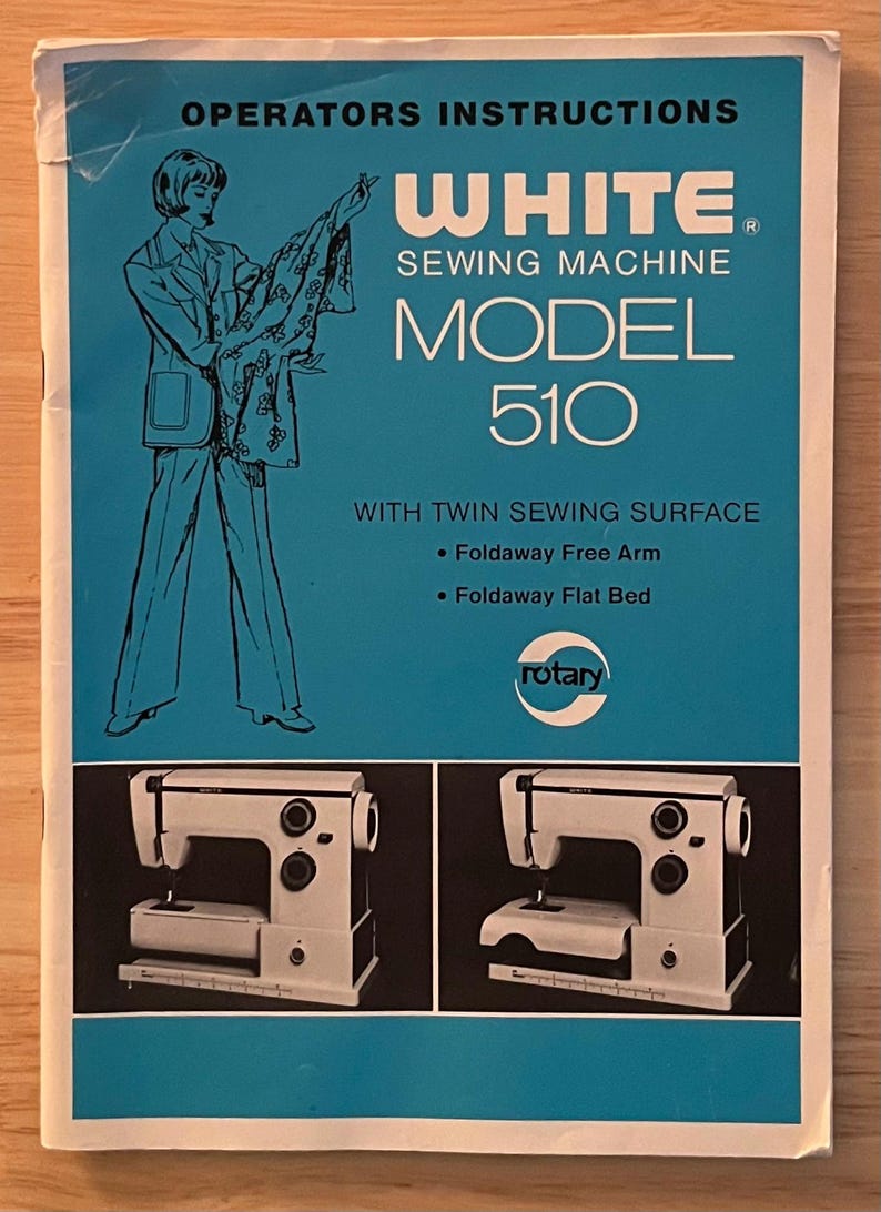 White Model 510 Sewing Machine Instruction Manual - Etsy