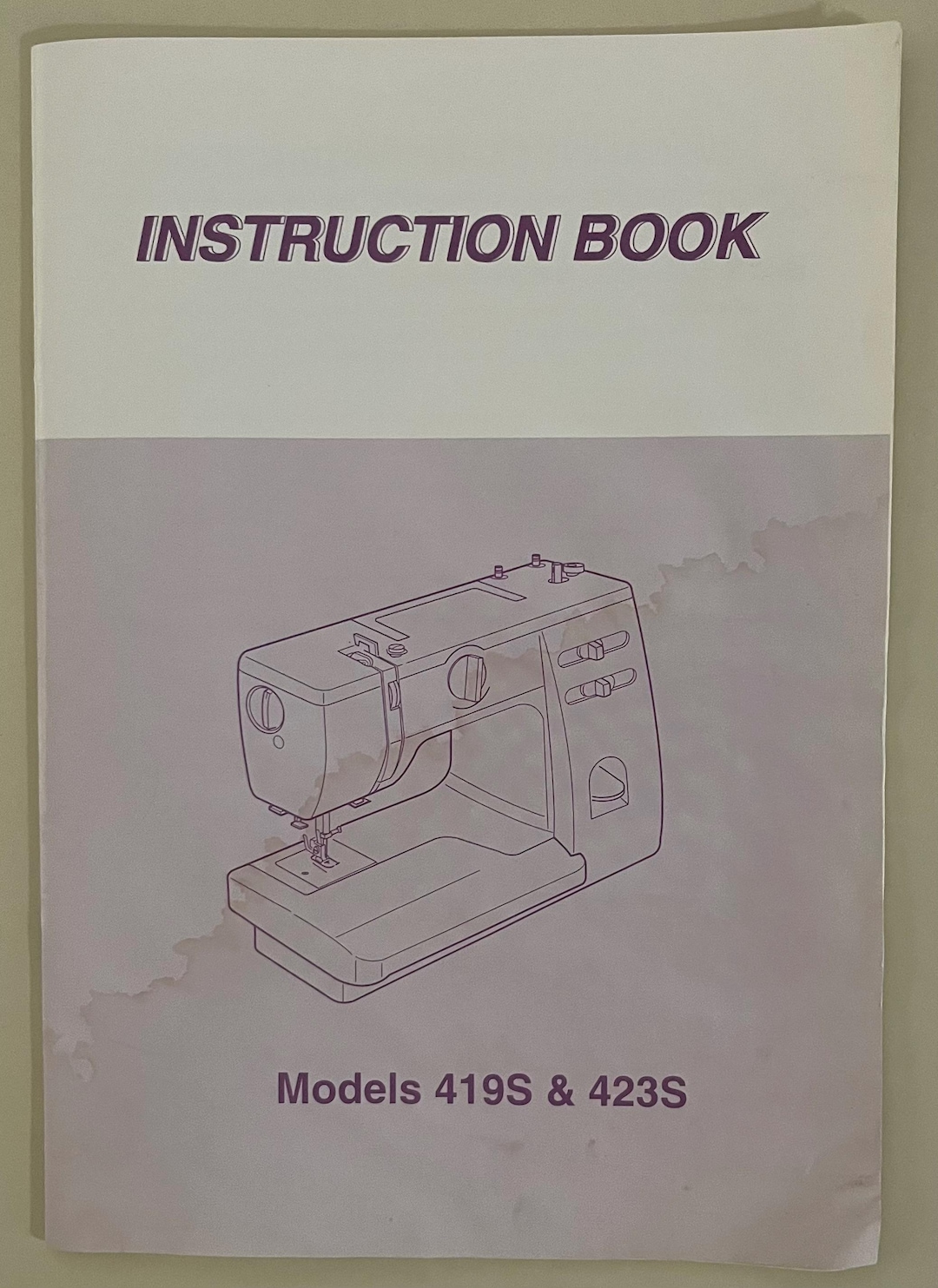 Janome Sewing Machine Model 419S and 423S Instruction Manual - Etsy
