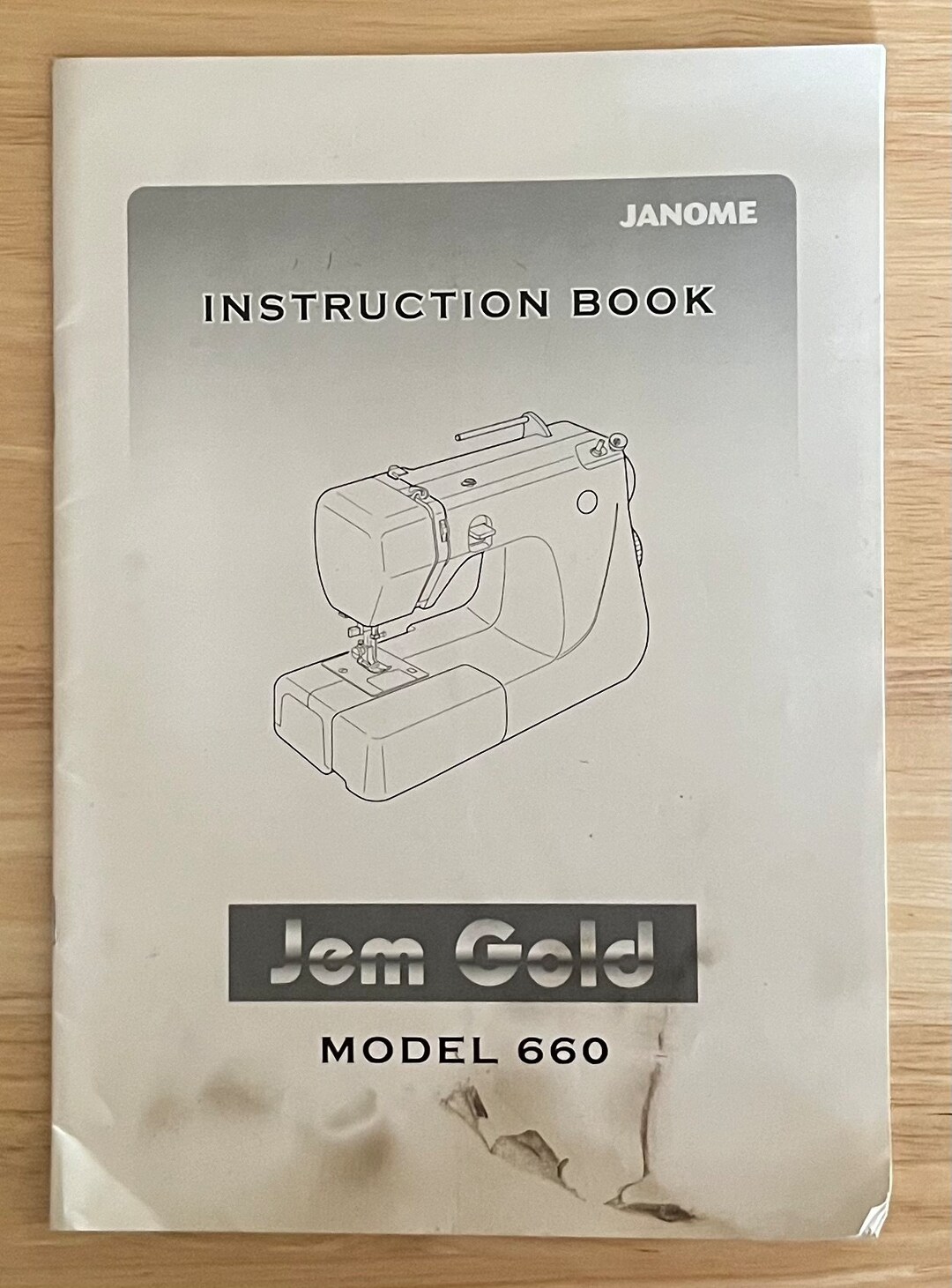 Janome Sewing Machine Model Jem Gold 660 Instruction Book - Etsy