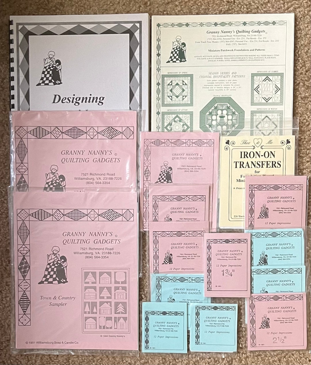 Designing With Granny Nanny Book and 13 Granny Nanny Quilting Gadgets ...