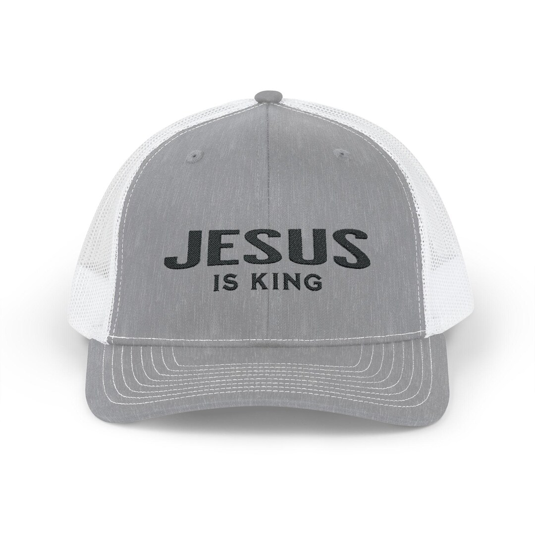 Jesus is King Embroidered Trucker Cap Christian Religious Hat, Snapback ...