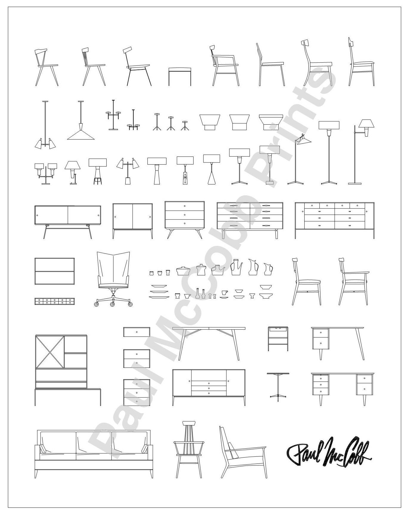 Paul Mccobb Assortment Print DIGITAL COPY - Etsy