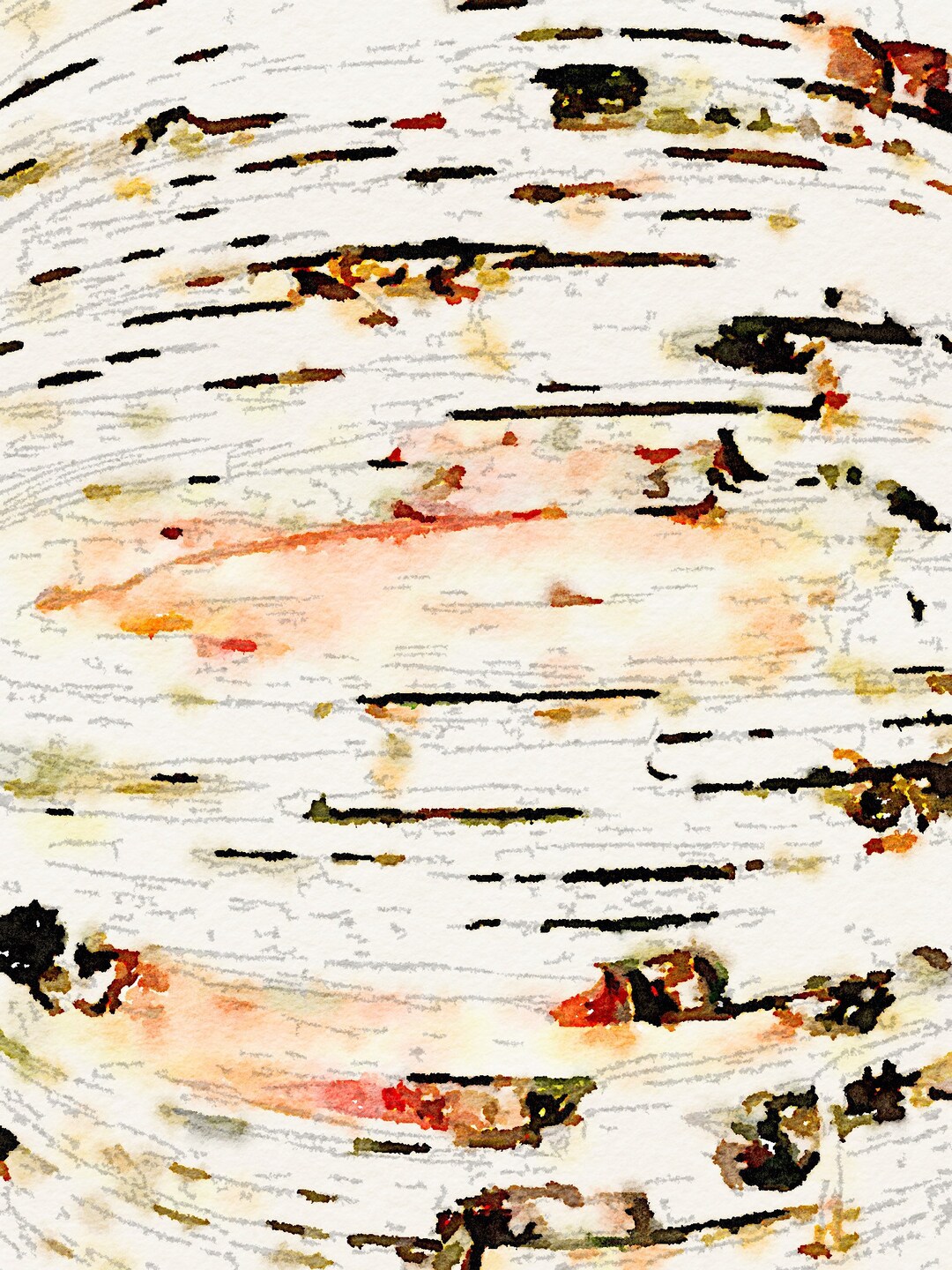 Birch Bark Print. - Etsy