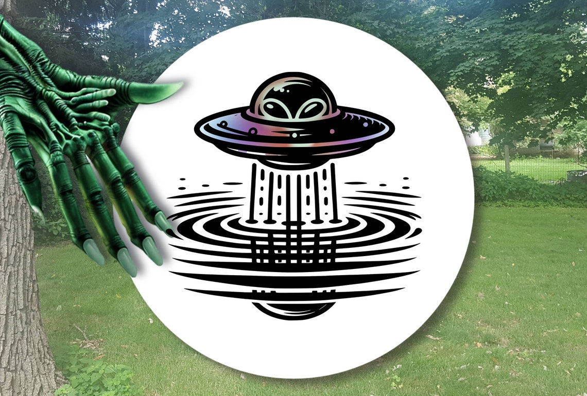 Digital Download PNG Files for Disc Golf Disc Stencils, UFO and Alien ...