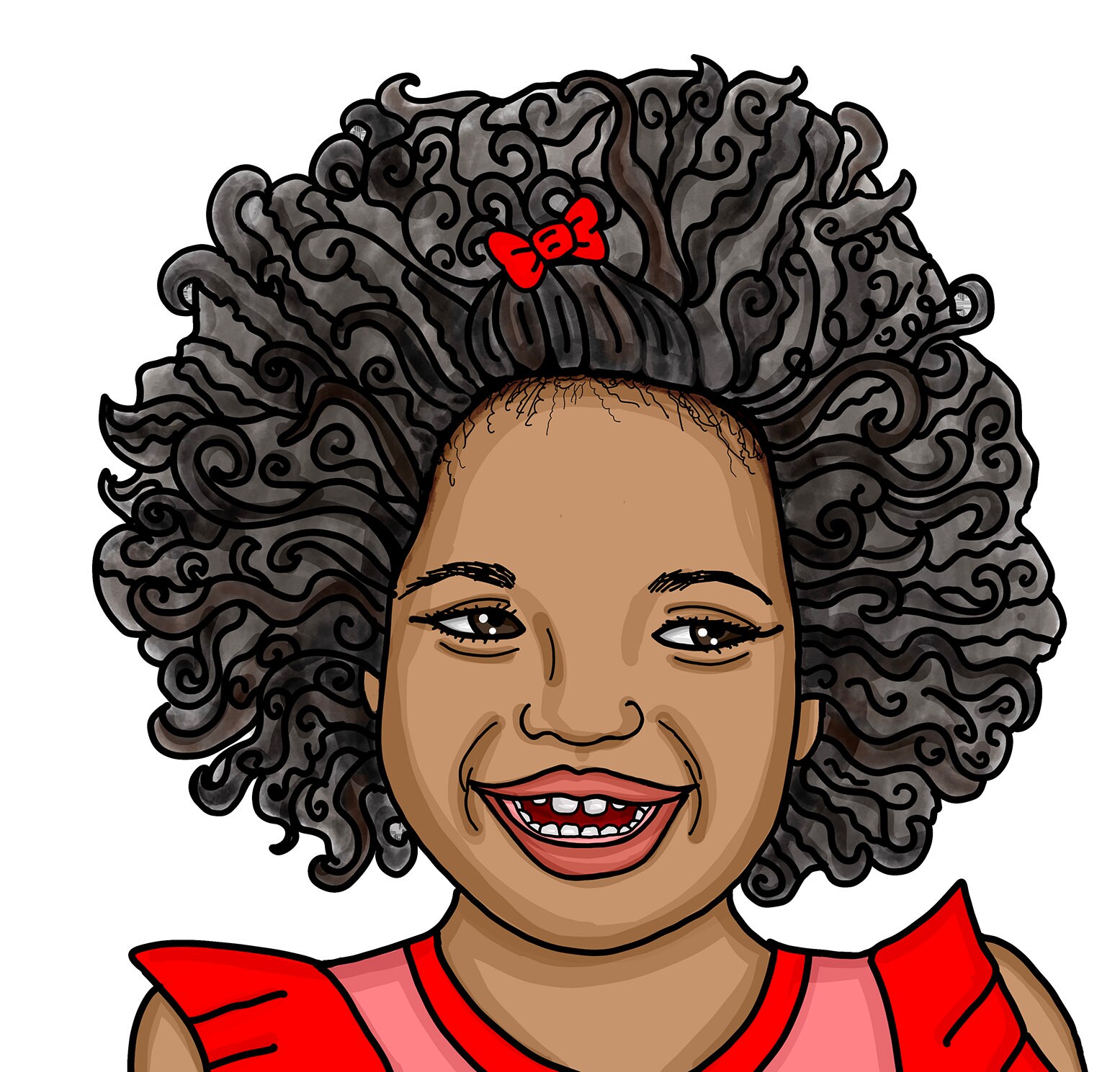Happy Curls | Pop Art | Digital Art PNG File Download for Sublimation ...