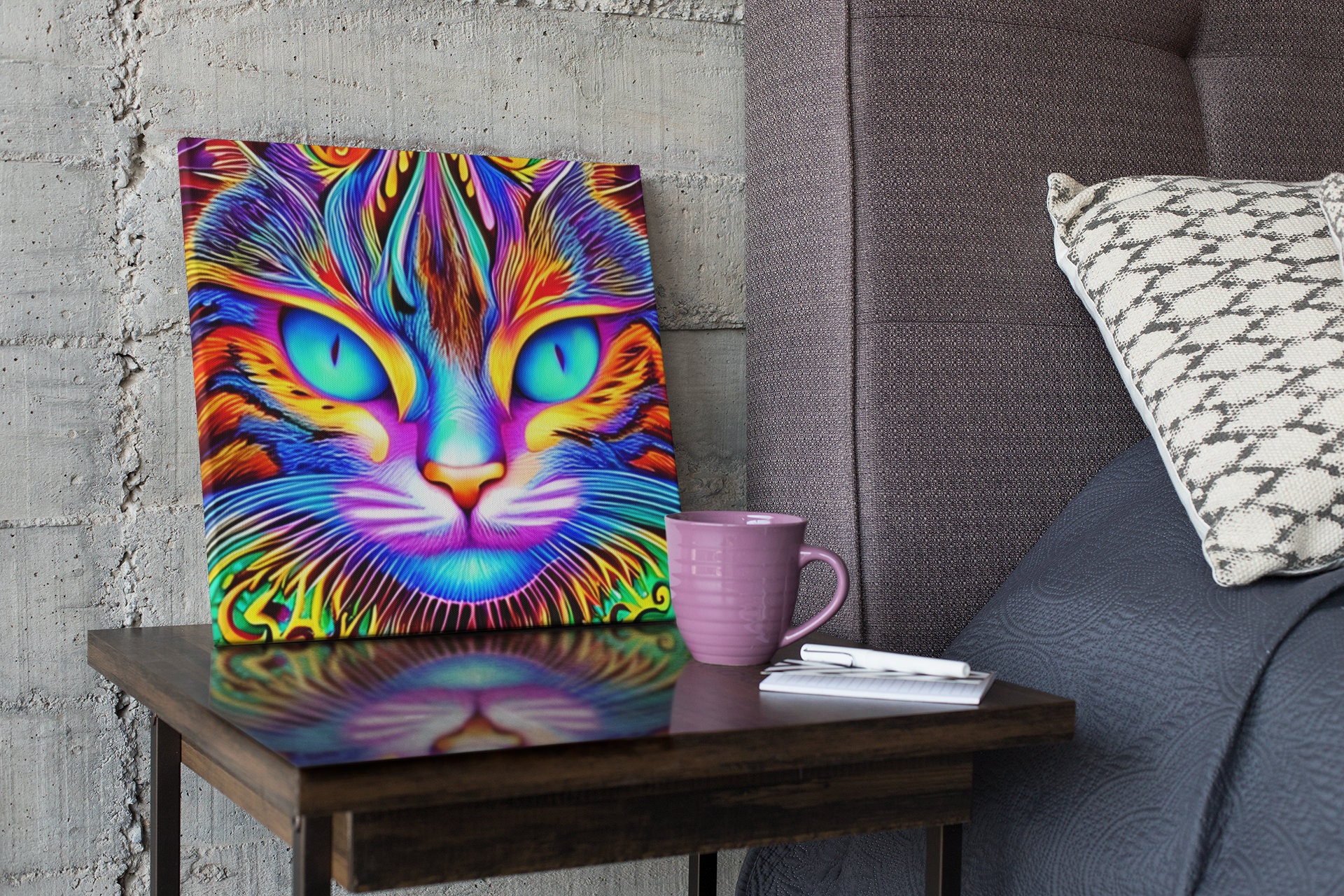 18 Colorful Cat Faces PNG Files Digital Download for Personal - Etsy