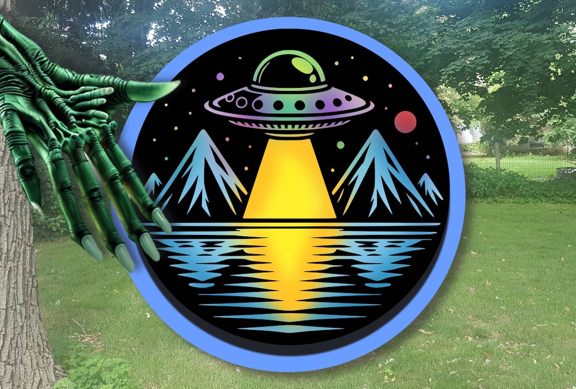Digital Download PNG Files for Disc Golf Disc Stencils, UFO and Alien ...