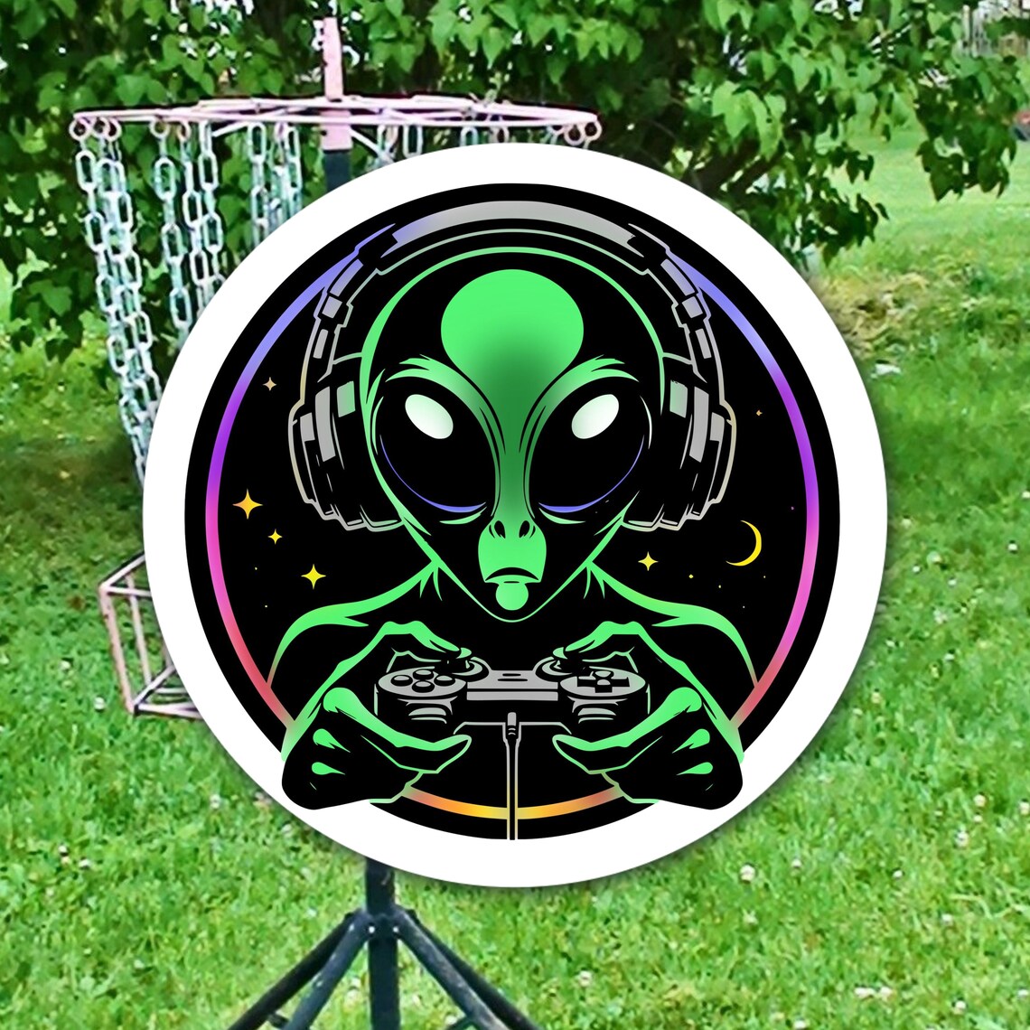 Digital Download PNG Files for Disc Golf Disc Stencils, UFO and Alien ...