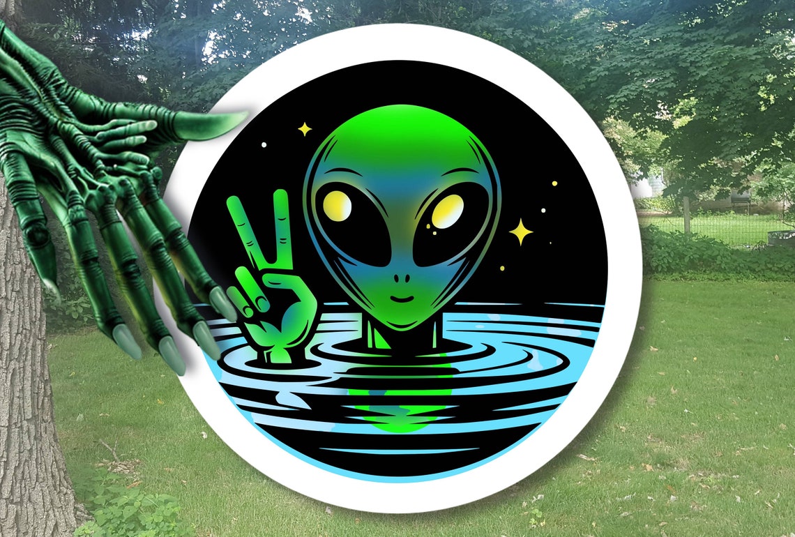 Digital Download PNG Files for Disc Golf Disc Stencils, UFO and Alien ...