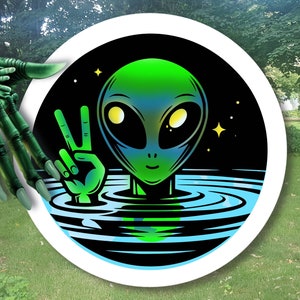Digital Download PNG Files for Disc Golf Disc Stencils, UFO and Alien ...