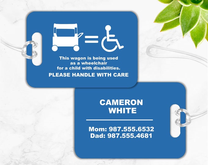 Wagon as Wheelchair Tag, Wagon Wheelchair, Handicap Medical ID Tag ...
