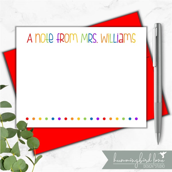 Teacher Note Cards - Etsy