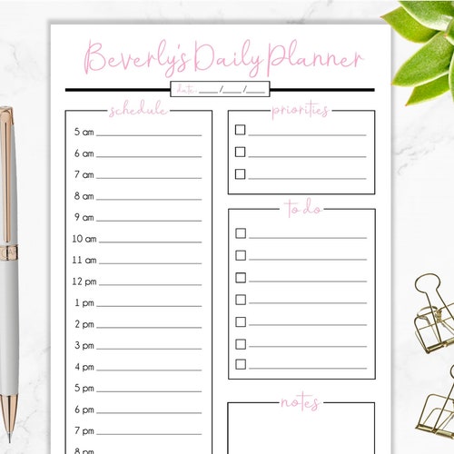 Daily Planner Notepad Personalized Notepad Organization to | Etsy
