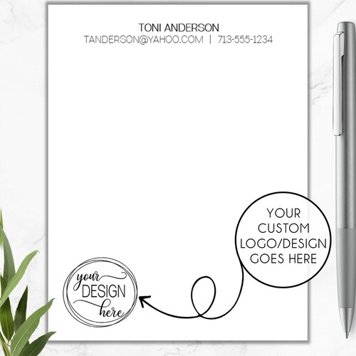 Your Logo Here Personalized Business Notepad Custom Business - Etsy